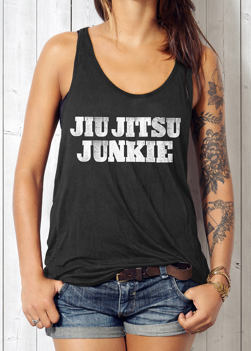 JiuJitsu Junkie Flow Tank (charcoal) – Fight Chix
